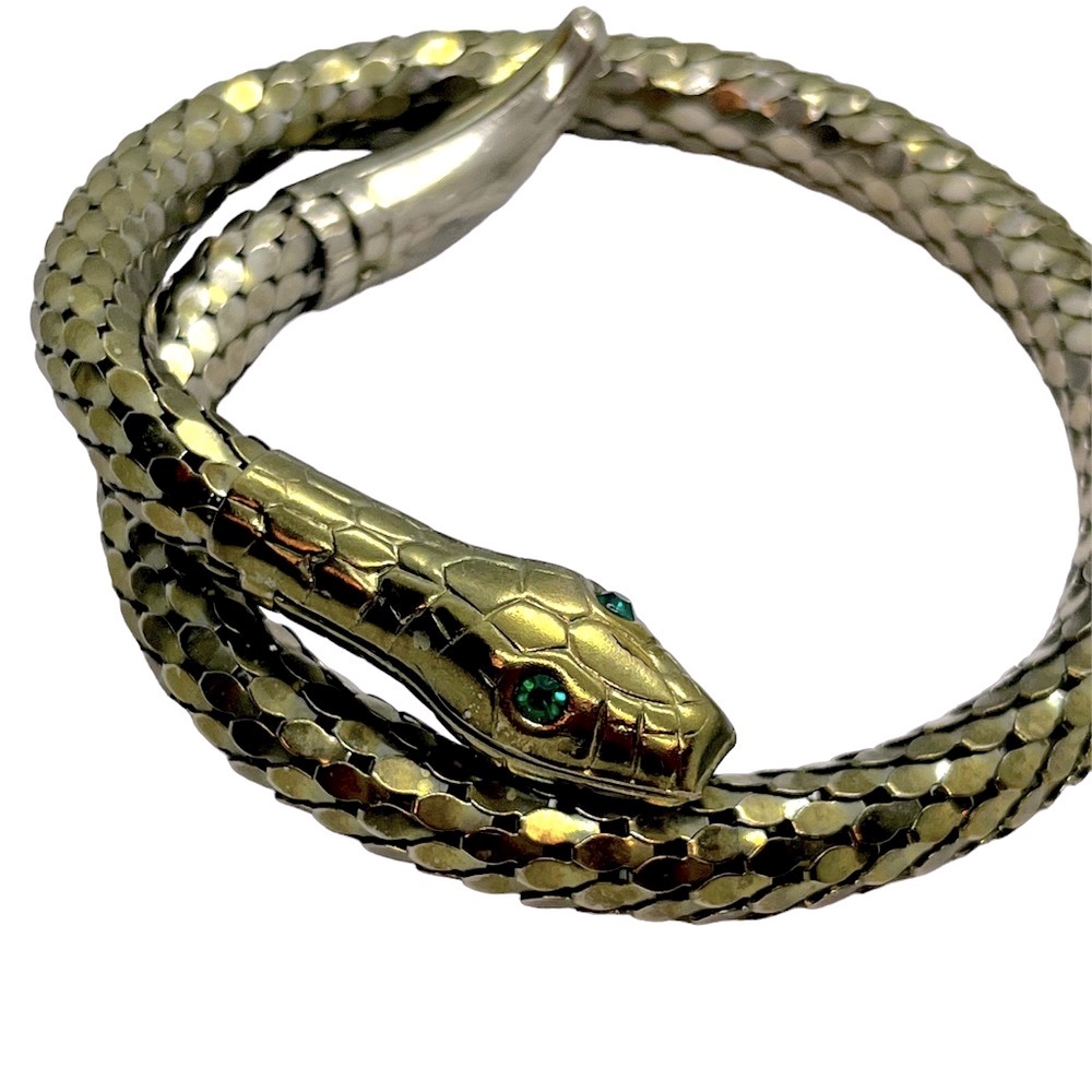 Vintage Gold/ Silver Plated Snake Serpent Coil Wrapar… - Gem